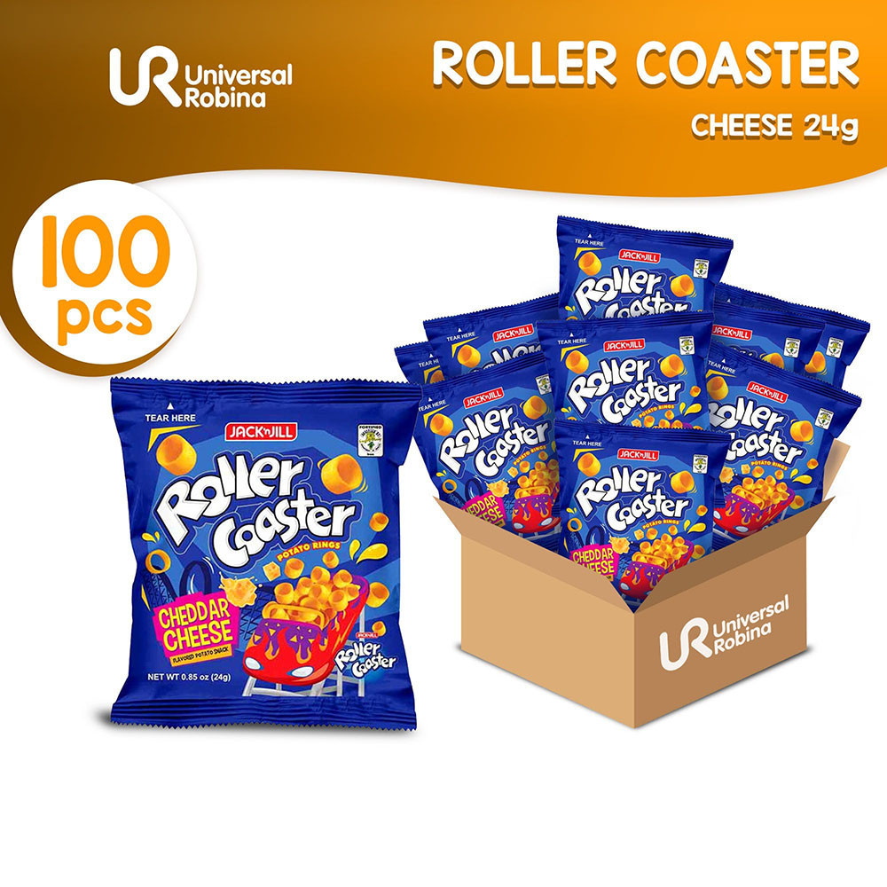 Roller Coaster Cheddar Cheese 24g x 100pcs - 1 Case | Shopee Philippines
