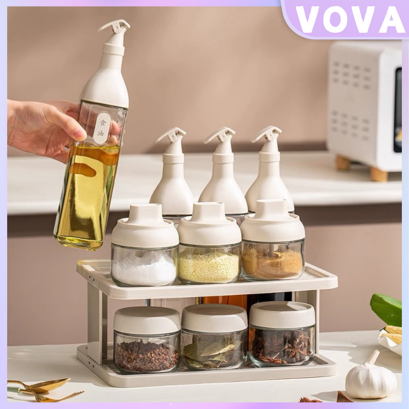 11 Pcs Condiments Bottle Set Seasoning Container Kitchen Condiments Jar ...