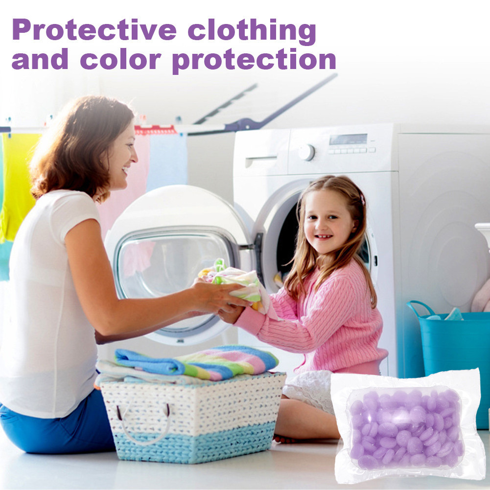 100Pcs Detergent Liquid Capsule Ball Anti Static Laundry Scent Booster ...