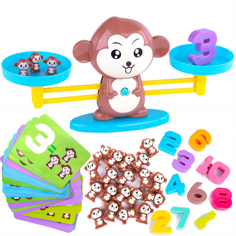Monkey Balance Math Game Montessori Educational Toys for Kids Preschool ...