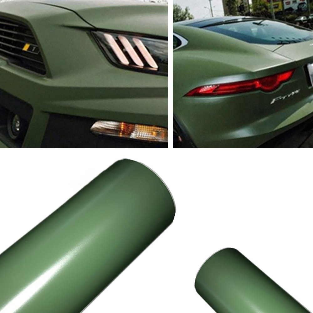 152*20cm Army Green Vinyl Wrap Film With Air Bubble Car Stickers DIY ...