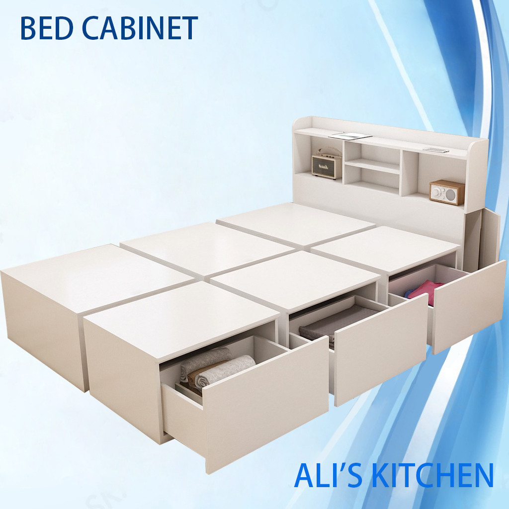 Simple wooden bed double bed Combination bed splicing bed tatami bed 1 ...