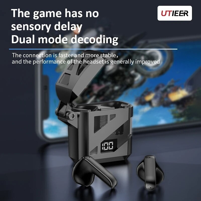 Gt02 Semi In-Ear Cool Headphones Ultra Long Life Mecha Wind Wireless ...