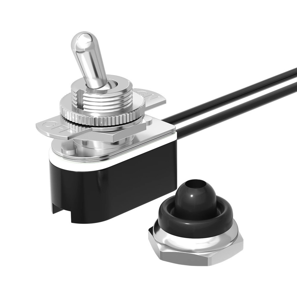 Electrical SPST Toggle Switch 6 Inch Wire Toggle Switch 2 Pin ON OFF ...
