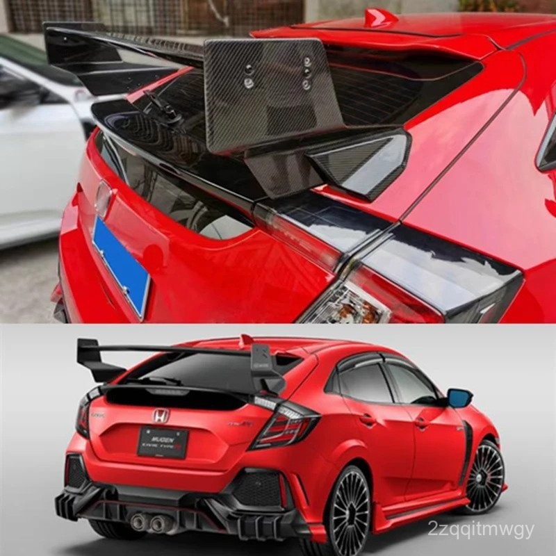 MUG GT CARBON SPOILER FOR CIVIC HATCHBACK SPORTY FK7 FK8 TYPE R MUGEN STYL CARBON FIBER GLASS ...