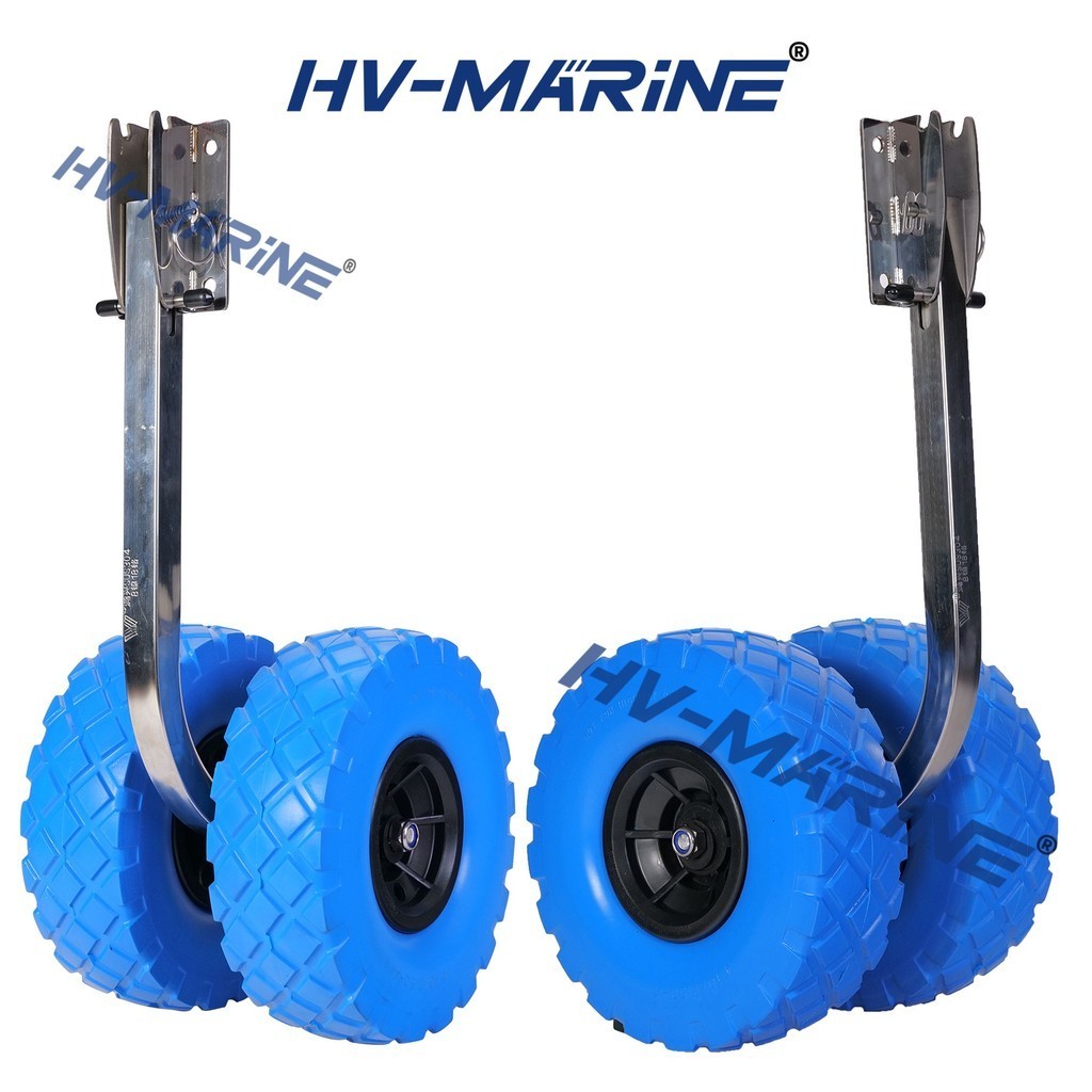 ♨inflatable boat launching wheels rubber boat stern wheels fishing boat ...