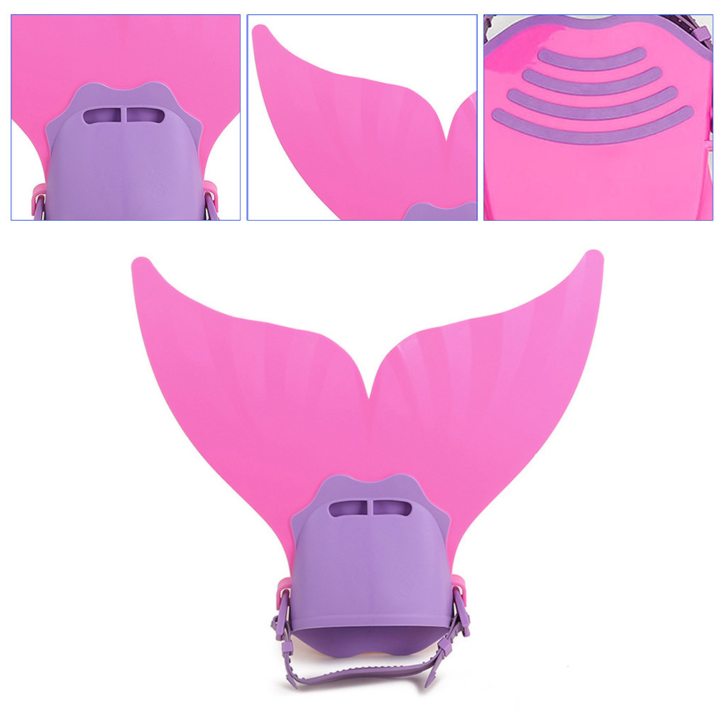 【Universal Fit Swimming Costume Mermaid Tail Mono Fin Flippers Unique Topside Snorkel Fins ...