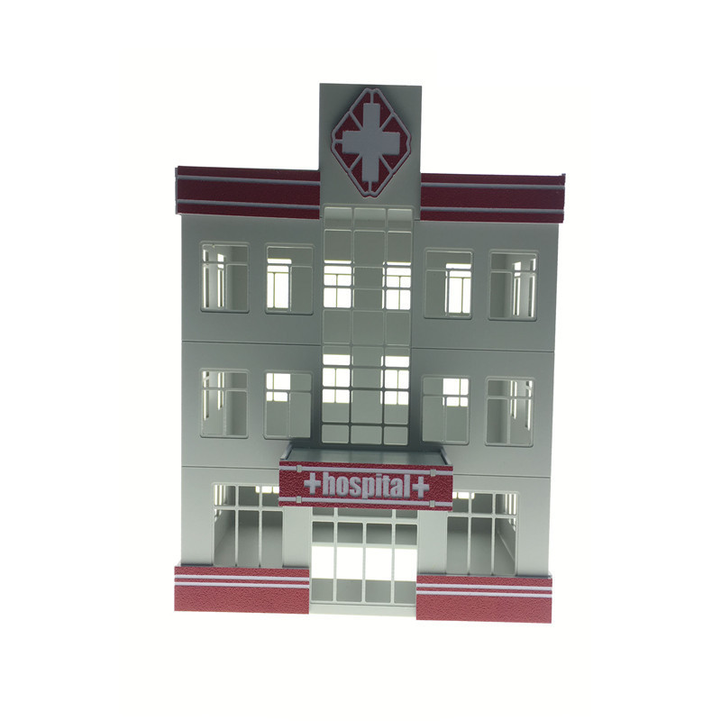 ★Scale Architectural Scene Plastic Model Building Kits Hospital House ...