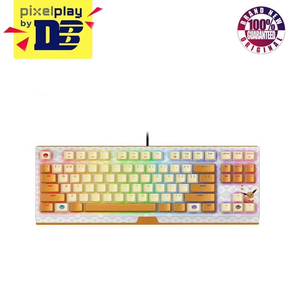 Razer X Pokemon Eevee V3 Blackwidow Tenkeyless Wired Gaming Mechanical ...