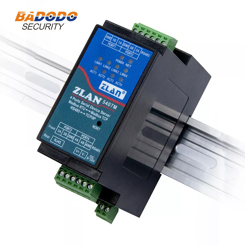 Din Rail 4 Serial Port RS485 To Ethernet Converter Device IOT Server ...