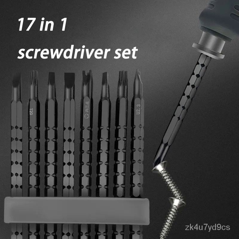 17 In 1 Screwdriver Bit Set Torx Key Magnetic Telescopic Pen ...