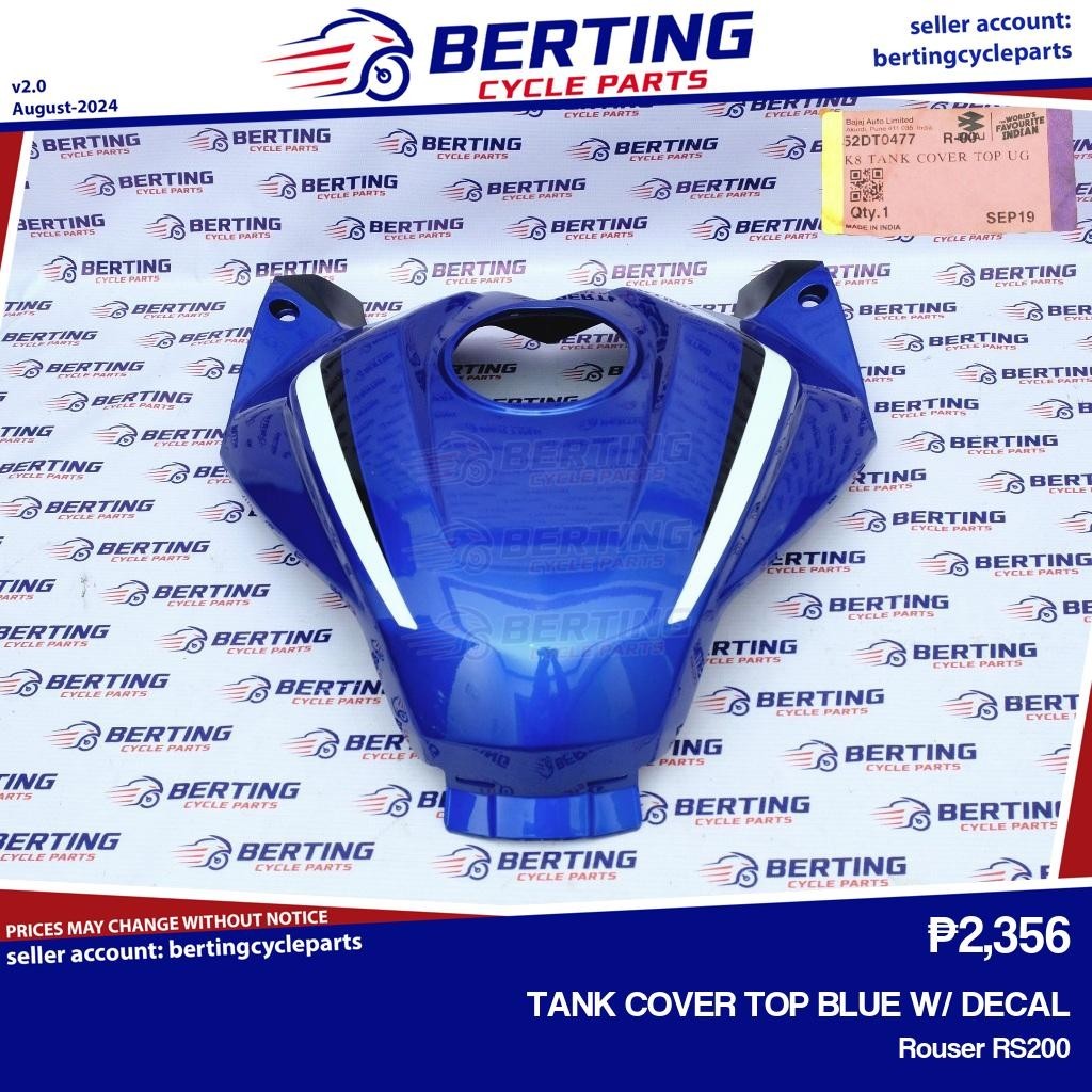 TANK COVER TOP BLUE W/ DECAL Rouser RS200 Genuine 52DT0477 | Shopee ...