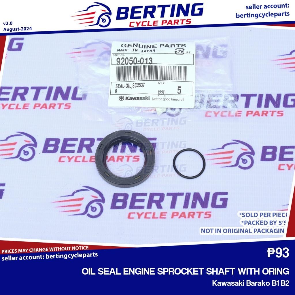 OIL SEAL ENGINE SPROCKET SHAFT W ORING Kawasaki Barako B1 B2 Genuine ...