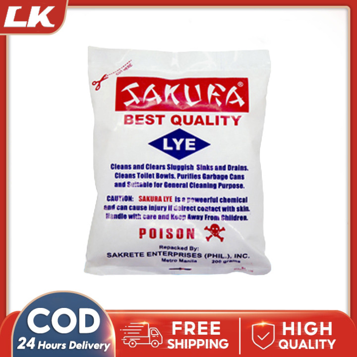 Sakura Lye Cleaning Powder 200 grams General Cleaning Purpose Sluggish ...