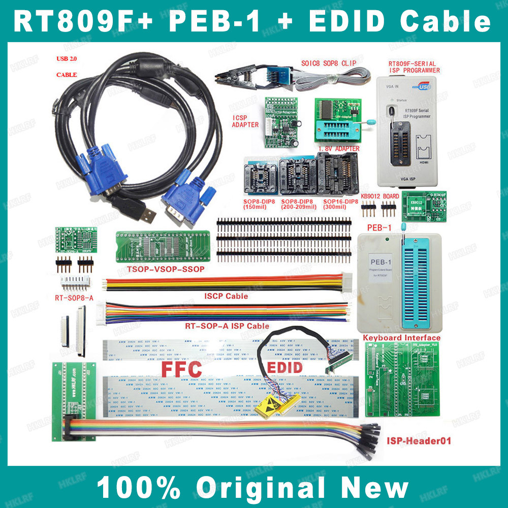 100% Original RT809F ISP Programmer with PEB-1 Board ISP LCD Programmer ...