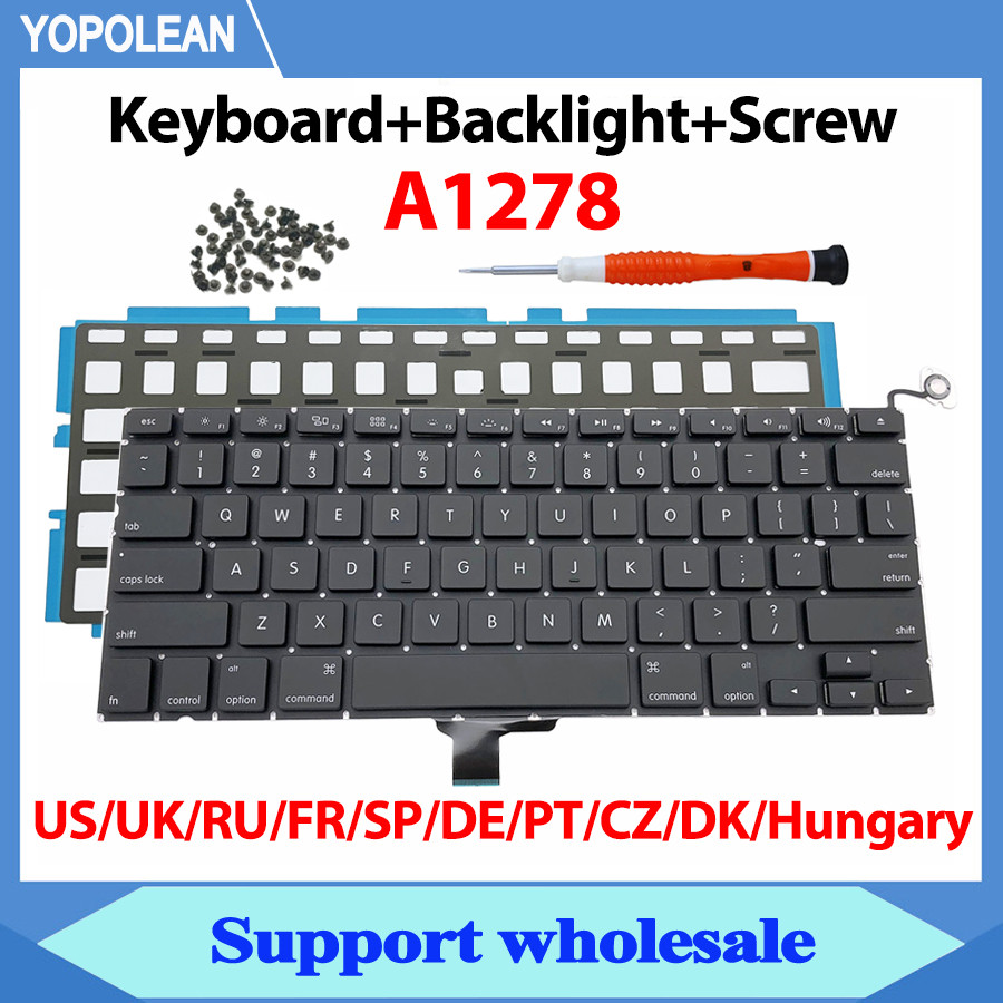 New Laptop Keyboard with Backlight Screw Tool For Macbook Pro 13 ...