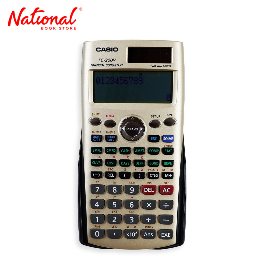 Casio Financial Calculator FC200V MT Dual Power 4 Line Display - School ...