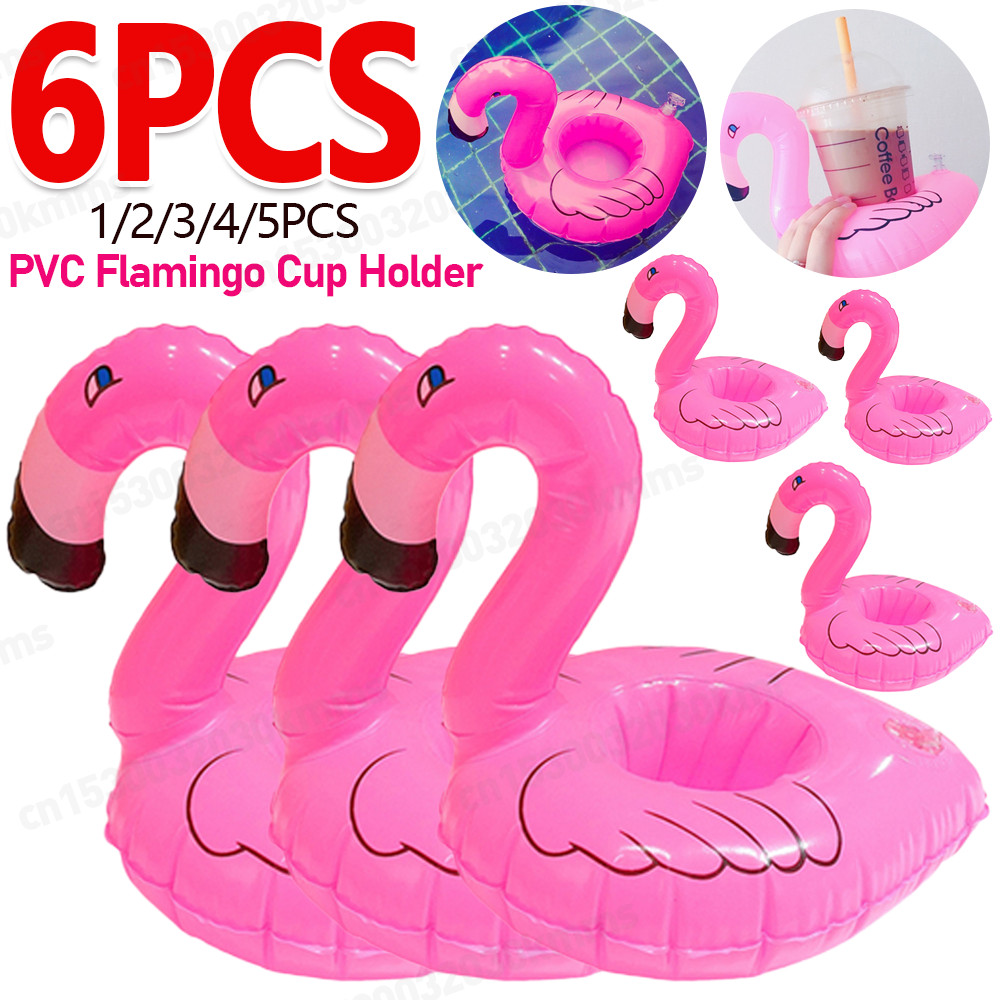 ️6-1pcs Water Coasters Floating Inflatable Cup Holder Swimming Pool ...