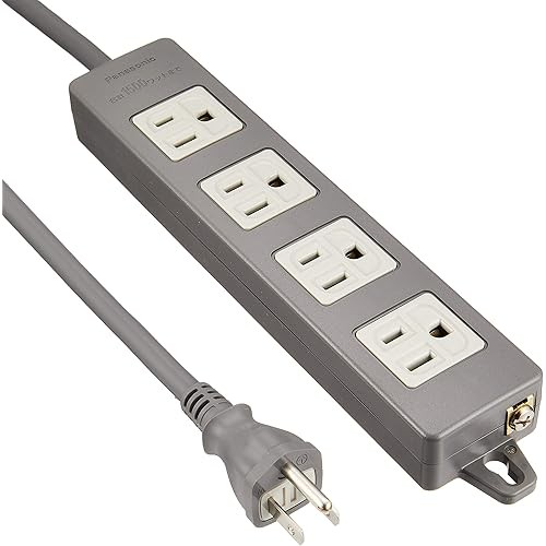 Panasonic OA tap, ground 15A type, 1M cord WCH2314B Black | Shopee ...