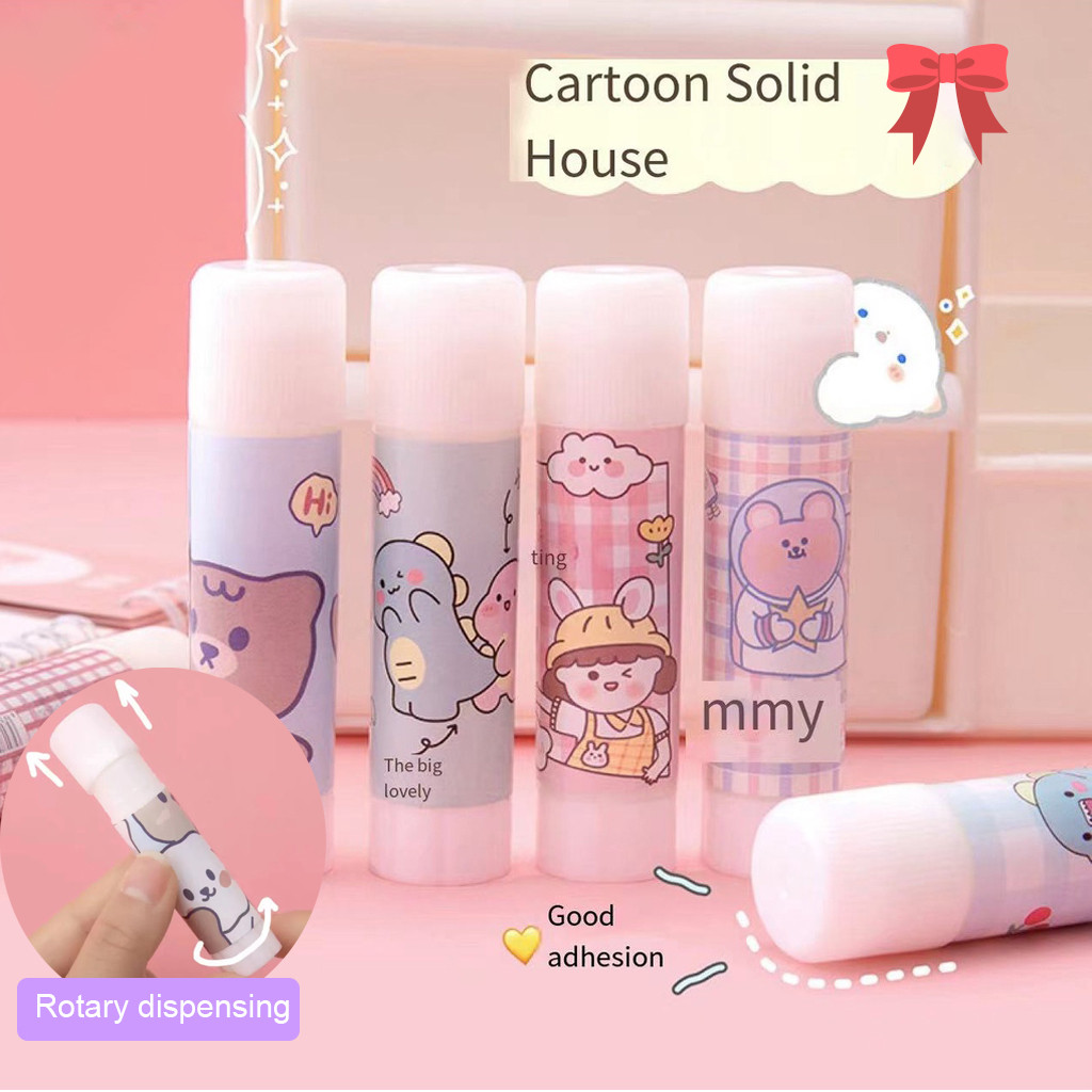 HGS 50PC Cartoon PVA Solid Glue Students High-Viscosity Glue Stick ...