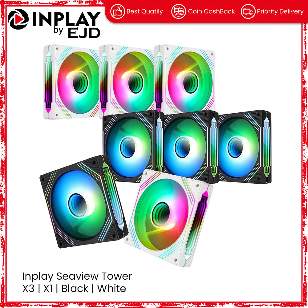 Inplay Seaview Single Fan | 3-in-1 Fan Bundle with RGB Hub | Inplay by ...