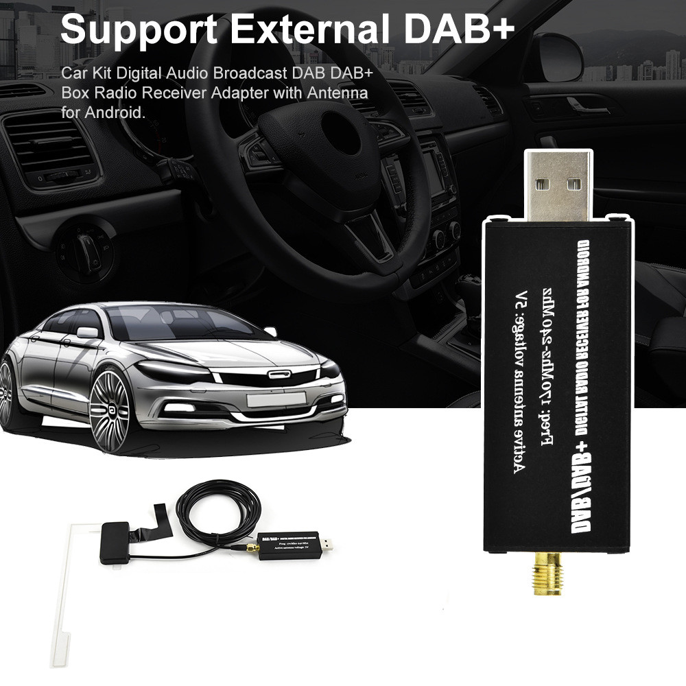 Universal DAB Radio Antenna Receiver With USB Digital Adapter Tuner Box ...