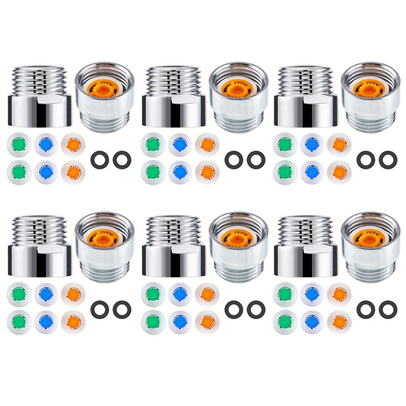 ☾New-48 Pieces Of Shower Flow Reducer Limiter Set, Water Restrictor,1/2 ...