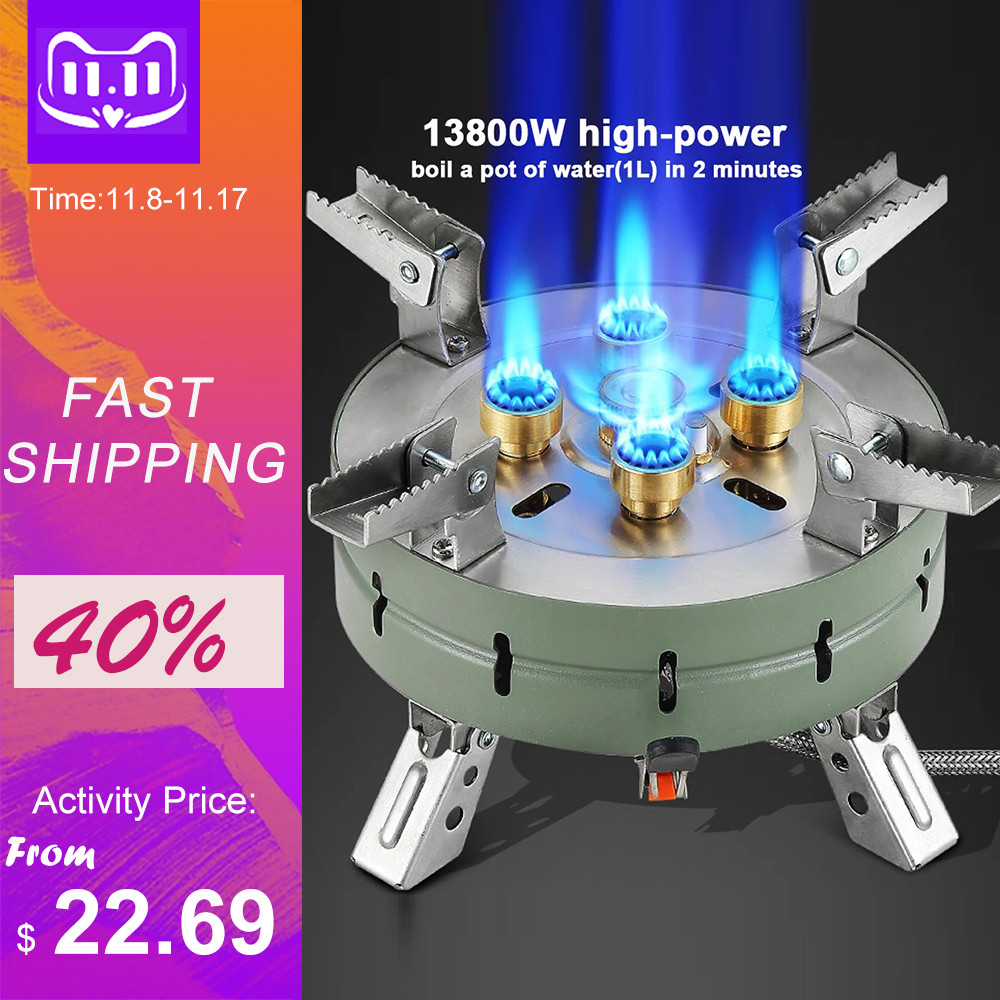 ⋛Outdoor Gas Stoves Electronic Ignition Gasstove Adjustable Firepower ...