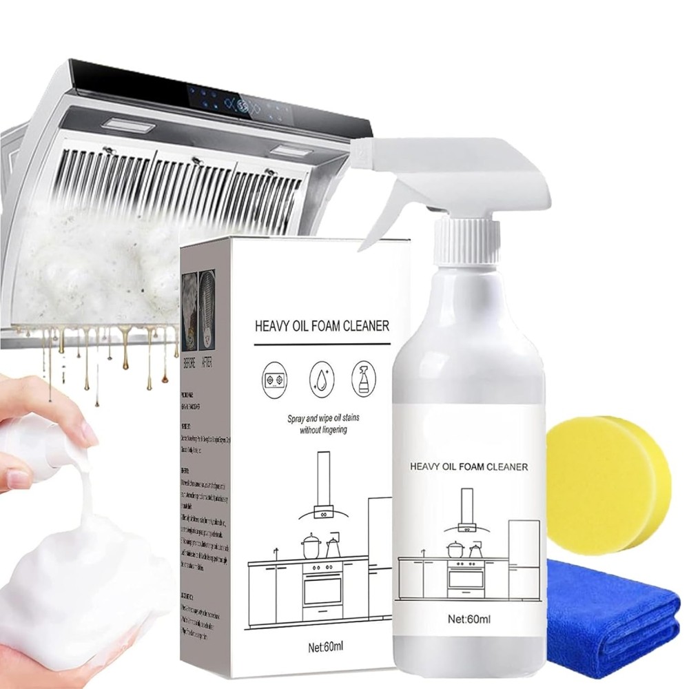 ☪60ml Splash Foam Spray Multi-purpose Kitchen Cleaner Oven Cleaner ...