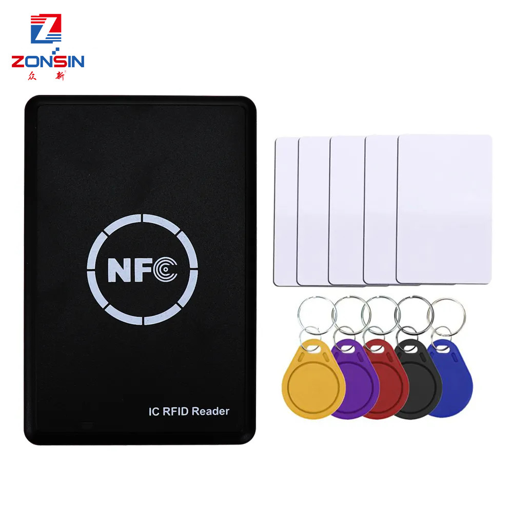 ☏RFID Card Reader Copier Duplicator Key fob NFC Smart Card Reader ...