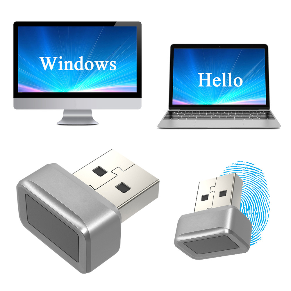 USB Fingerprint Key Reader FIDO U2F Biometric Mini Security Key Dongle ...