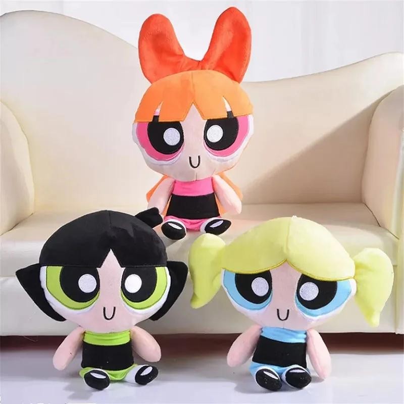 3pcs/lot 20cm Cartoon anime Powerpuff Girls Plush Toys Cute Blossom ...