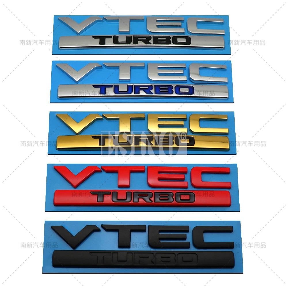 ☠Car Styling 3D VTEC Turbo ABS Adhesive Emblem Rear Trunk Badge Fender ...