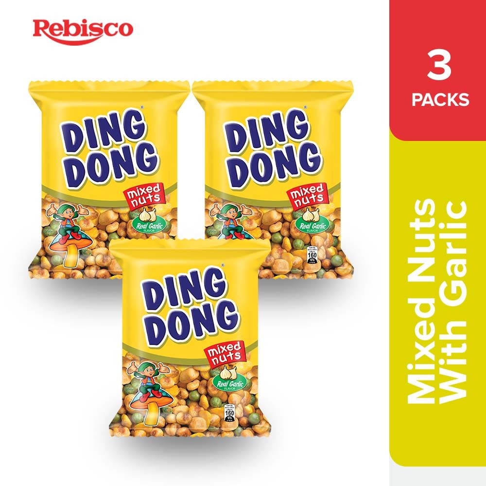 Dingdong Mixed Nuts Real Garlic Snack 100g (Set Of 3) | Shopee Philippines