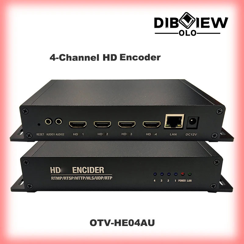4 Channels H264 H265 HD Video IPTV 1080P 4K Network Live Encoder With ...