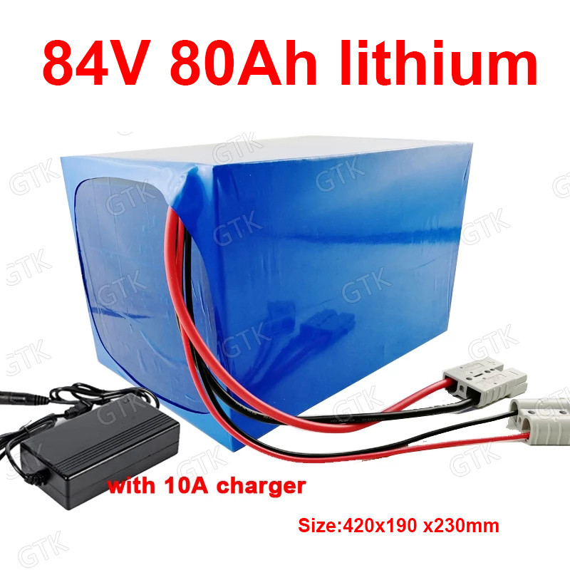 ♜GTK 84v 80Ah lithium ion battery pack lipo battery for 5000w inverter ...