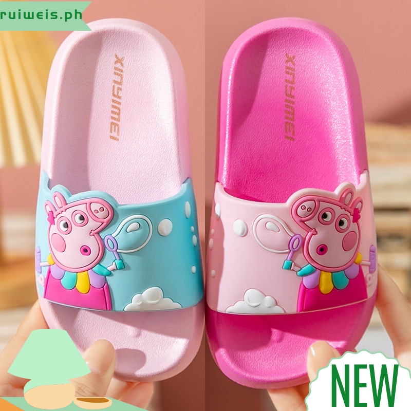 Girl Fashion Slipper With the Cartoon Peppa Pig Girls shoes Kids ...