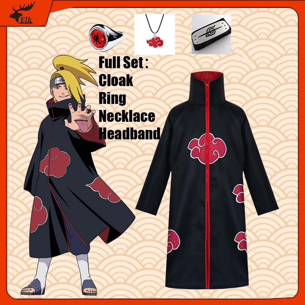 ஐNaruto Costume Akatsuki Cloak Cosplay Sasuke Uchiha Cape Cosplay ...
