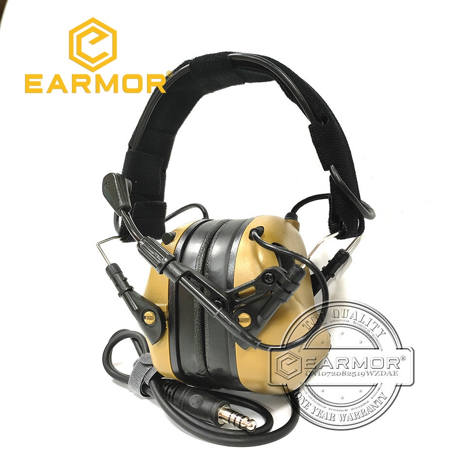 EARMOR M32 MOD4 Coyote Brown Tactical Headset Headphone Hearing ...
