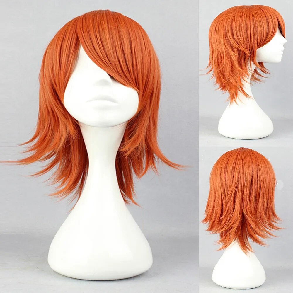 One Piece Nami Cosplay Wig Synthetic Short Wig Orange Haircuts Party ...