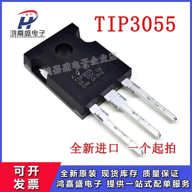 10 Uds. TIP3055 TIP2955 TO-3P T1P3055 TO-247 transistores de potencia ...