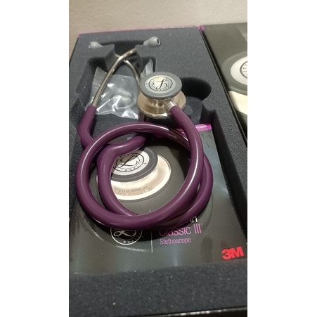 3M Littmann Stethoscope Classic 3 Plum Regular Finish Chest Piece ...
