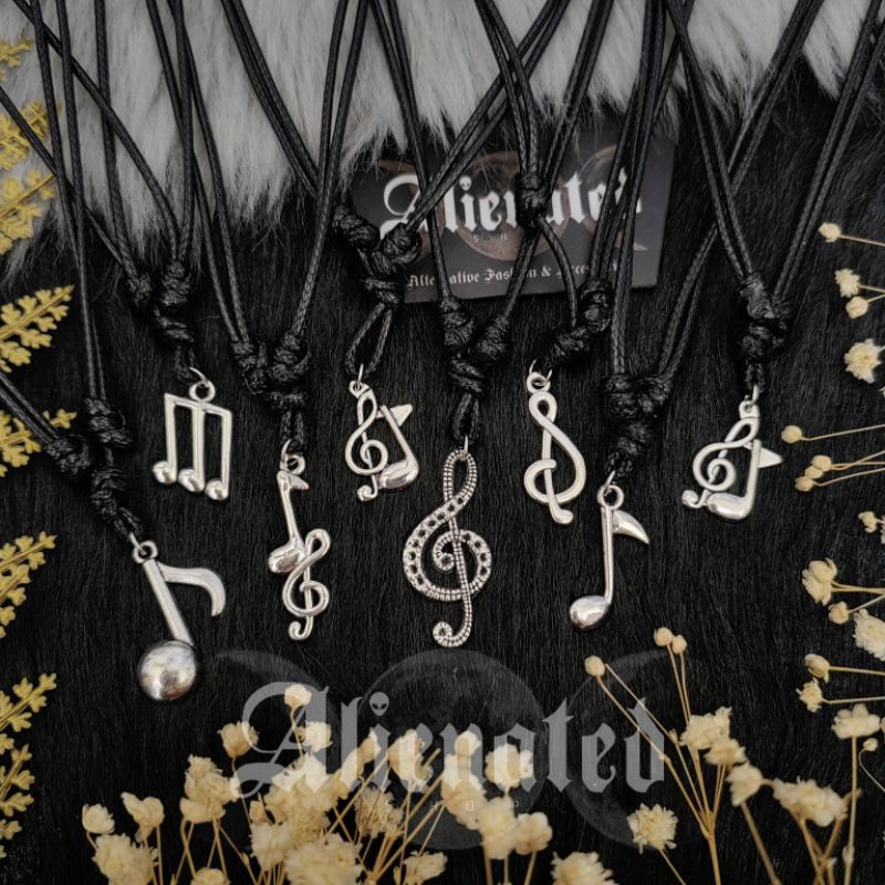 𝗡𝗼𝘁𝗲 𝗠𝘂𝘀𝗶𝗰 𝗔𝗱𝗷𝘂𝘀𝘁𝗮𝗯𝗹𝗲 𝗡𝗲𝗰𝗸𝗹𝗮𝗰𝗲 | Punk Rock Metal Emo | Shopee Philippines