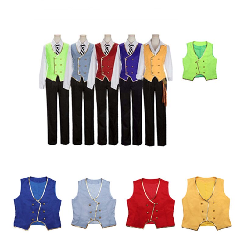 Five Color Game Twisted-Wonderland Pomefiore Diasomnia Vest Cosplay ...