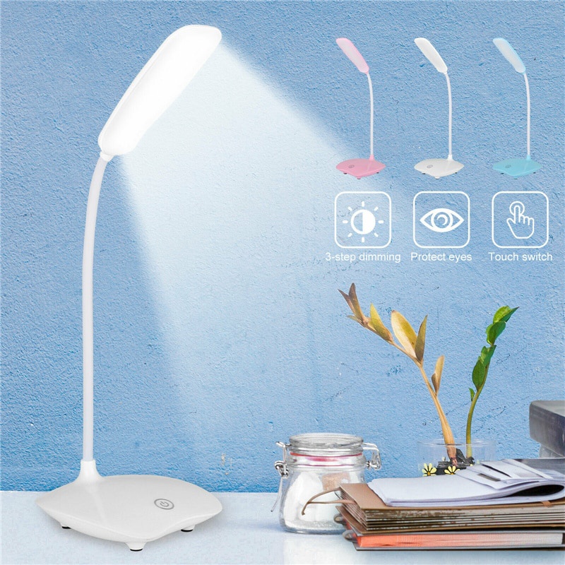 Table Lamp Rechargeable LED Tube Eye Protection Lamp Study Room Study ...