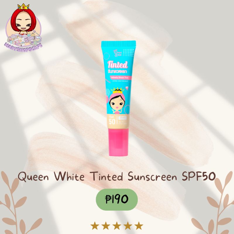 Queen White Tinted Sunscreen SPF50 20ml | Shopee Philippines