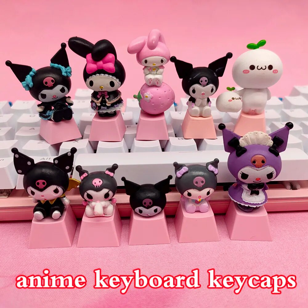 Kuromi Custom Keys For Mechanical Keyboard Cherry Diy Pink Artisan Cute ...
