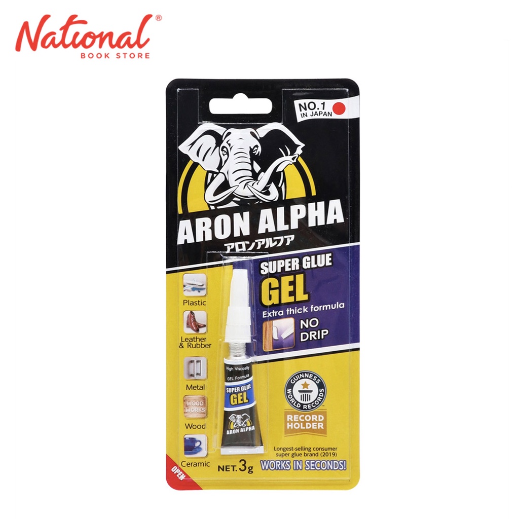 Aron Alpha Tube Instant Super Glue Gel Extra Thick No Drip Formula 3g ...