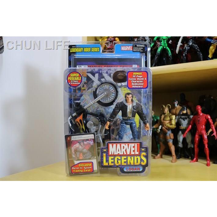 Wolverine MARVEL LEGENDS Logan Motorcycle 6-inch action figure ToyBiz ...