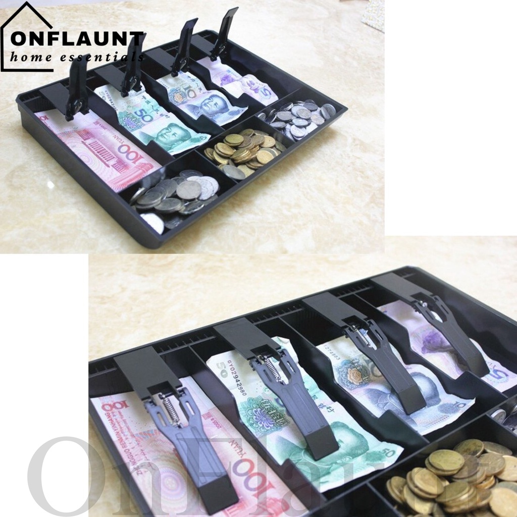 OnFlaunt Cash Register Tray Organizer Cash Drawer Tray Insert 4 Bill 3 ...